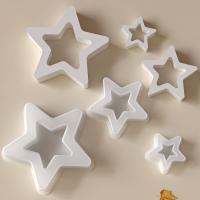 China New Explosive Star Silicone Mold DIY Hollow Pentagram Jewelry Table Drip Plaster Mold for sale