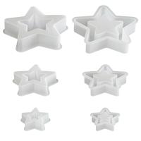 China New Explosive Star Silicone Mold DIY Hollow Pentagram Jewelry Table Drip Plaster Mold for sale