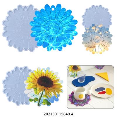 China DIY Crystal Dropper Mold, Simple Sunflower Coaster Stand, Silicone Mold, DIY Dropper Mold Wholesale for sale