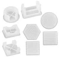 China DIY Dropper Adhesive Hexagonal Square Circular Grid Honeycomb Coaster Storage Box Gypsum Table Silicone Mold for sale