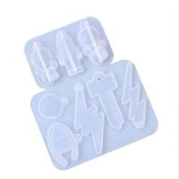 China DIY Crystal Dropping Pendant Mold Astronaut Lightning Key Pendant Jewelry Silicone Mold for sale