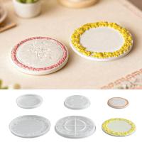 China Circular Relief Lace Tray Ornament Base Silicone Mold DIY Lace Photo Frame Pendant Dropper Mold for sale