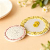 China Circular Relief Lace Tray Ornament Base Silicone Mold DIY Lace Photo Frame Pendant Dropper Mold for sale