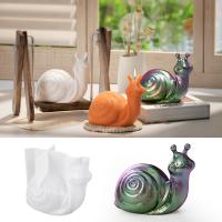 China Large Crystal Dropper Snail Ornament DIY Resin Gypsum Candle 3D Animal Silicone Mold for sale
