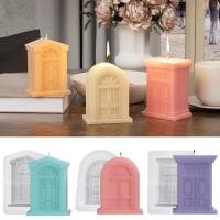 China Thickened House Aromatherapy Candle Soap Dropping Mold DIY European Gypsum Castle House Silicone Mold for sale
