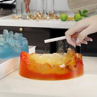 China DIY Dropper Ashtray Mold Mountain Ice Crystal Cluster Ashtray Storage Box Gypsum Cement Silicone Grinding for sale