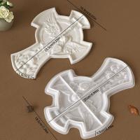 China Mike Angel Cross Tray Silicone Mold DIY Aromatherapy Gypsum Candle Storage Ornament Dish Dropping Mold for sale