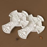 China Mike Angel Cross Tray Silicone Mold DIY Aromatherapy Gypsum Candle Storage Ornament Dish Dropping Mold for sale