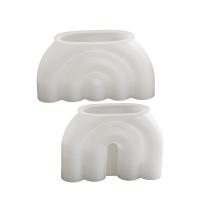 China Nordic Modern Ins Style Four Hole Five Hole U-shaped Candle Holder Silicone Mold DIY Aromatherapy Gypsum Ornament Candle Base for sale