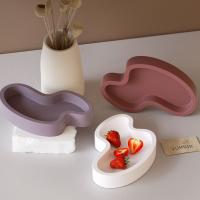 China DIY Resin Mirror Irregular Plate Silicone Mold Storage Plate Jewelry Gypsum Drip Mold for sale