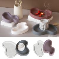 China DIY Resin Mirror Irregular Plate Silicone Mold Storage Plate Jewelry Gypsum Drip Mold for sale