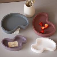 China DIY Resin Mirror Irregular Plate Silicone Mold Storage Plate Jewelry Gypsum Drip Mold for sale