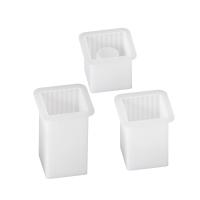 China DIY Crystal Resin Gypsum Square Striped Candlestick Decorative Silicone Mold Wholesale for sale