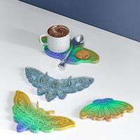 China DIY Crystal Dropper Mold Irregular Butterfly Shaped Coaster Placement Large Hanging Jewelry Silicone Mold for sale