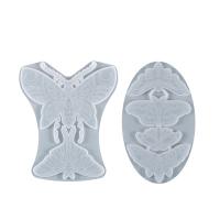 China DIY Crystal Dropper Mold Irregular Butterfly Shaped Coaster Placement Large Hanging Jewelry Silicone Mold for sale