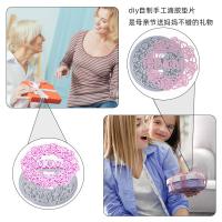 China DIY Crystal Dropper Mold MOM Mother Flower Wreath Hanging Decoration Coaster Silicone Mold Recommended By Amazon for sale