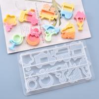 China DIY Crystal Drip Gel Flowing Sand Mold Unicorn Ice Cream Dessert Flow Sand Full Plate Silicone Mold for sale