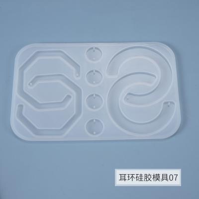 China DIY Crystal Drop Glue Mold Earrings Pendant Earrings Irregular Hanging Accessories Homemade Jewelry Silicone Mold for sale