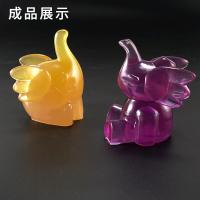 China Crystal Dropper Mold DIY Jewelry Ornament Q-version Elephant Highlight Three-dimensional Elephant Silicone Mold for sale