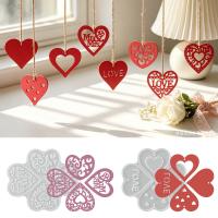 China Hollow Out Love Pendant Silicone Mold Love Wedding Heart Pendant Valentine's Day Aromatherapy Gypsum Mold for sale