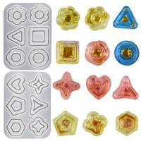 China Crystal Dropper DIY Pentagram Flower Love Triangle Six Chain Quicksand Pendant Hanging Decoration Silicone Mold for sale