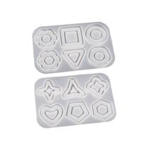 China Crystal Dropper DIY Pentagram Flower Love Triangle Six Chain Quicksand Pendant Hanging Decoration Silicone Mold for sale