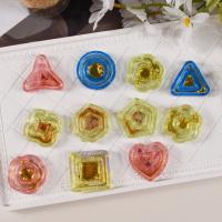 China Crystal Dropper DIY Pentagram Flower Love Triangle Six Chain Quicksand Pendant Hanging Decoration Silicone Mold for sale