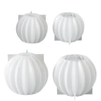 China Ins Fan-shaped Striped Round Candle Candlestick Silicone Mold DIY Aromatic Plaster Candle Base Accessory Mold for sale