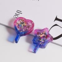 China Crystal Dropper Resin Heart Pentagram Quicksand Stick Silicone Mold DIY Quicksand Keychain Grinding Tool for sale