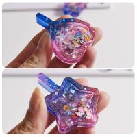 China Crystal Dropper Resin Heart Pentagram Quicksand Stick Silicone Mold DIY Quicksand Keychain Grinding Tool for sale