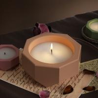 China DIY Crystal Drip Glue Square Mouth Octagonal Circular Storage Box Jar Gypsum Candle Cup Flowerpot Ornament Silicone Mold for sale