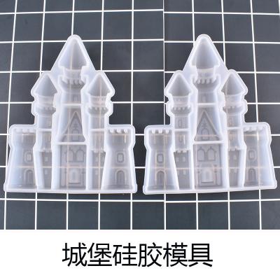 China DIY Crystal Dropper AB Glue Dreamy Gorgeous Castle Silicone Mold for sale