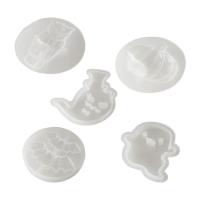 China DIY Crystal Resin Halloween Demon Ghost Semi-3D Pumpkin Bat Owl Pendant Earrings Silicone Mold for sale