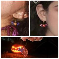China DIY Crystal Resin Halloween Demon Ghost Semi-3D Pumpkin Bat Owl Pendant Earrings Silicone Mold for sale