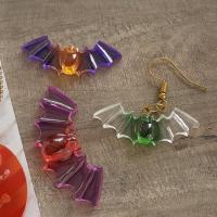 China DIY Crystal Resin Halloween Demon Ghost Semi-3D Pumpkin Bat Owl Pendant Earrings Silicone Mold for sale