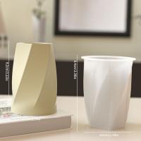 China Ins Nordic Wind Rotating Twisted Vase Silicone Mold DIY Gypsum Cement Flower Pot Aromatherapy Candle Container Grinding Tool for sale