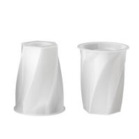China Ins Nordic Wind Rotating Twisted Vase Silicone Mold DIY Gypsum Cement Flower Pot Aromatherapy Candle Container Grinding Tool for sale