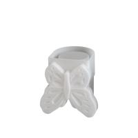 China Aromatherapy Gypsum Cement Resin Butterfly Storage Box Silicone Mold DIY Aroma Candle Cup Decoration Mold for sale