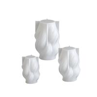 China DIY Geometric Rotating Thread Candle Silicone Mold Irregular Column Aromatherapy Candle Gypsum Mold for sale