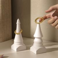 China Castle Geometry Tower Ring Holder Fragrant Stone Gypsum Silicone Mold DIY Aromatherapy Candle Ornament Grinding Tool for sale