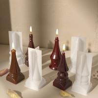 China Castle Geometry Tower Ring Holder Fragrant Stone Gypsum Silicone Mold DIY Aromatherapy Candle Ornament Grinding Tool for sale