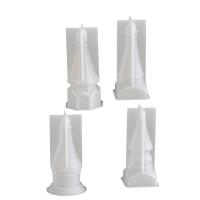China Castle Geometry Tower Ring Holder Fragrant Stone Gypsum Silicone Mold DIY Aromatherapy Candle Ornament Grinding Tool for sale