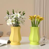 China Ins Style Roman Vertical Pattern Vase Silicone Mold DIY Aromatherapy Gypsum Cement Decorative Vase Flower Utensils Dropping Mold for sale
