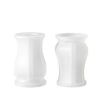 China Ins Style Roman Vertical Pattern Vase Silicone Mold DIY Aromatherapy Gypsum Cement Decorative Vase Flower Utensils Dropping Mold for sale