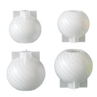 China Cross Border New Christmas Style Spiral Diagonal Spherical Candle Mold DIY Aromatherapy Gypsum Silicone Mold for sale