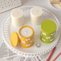 China Embossed Bow Pattern Storage Jar Silicone Mold DIY Aromatherapy Gypsum Candle Cup Dropper Pen Holder Ornament Mold for sale