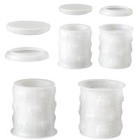 China Embossed Bow Pattern Storage Jar Silicone Mold DIY Aromatherapy Gypsum Candle Cup Dropper Pen Holder Ornament Mold for sale