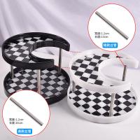 China DIY Drip Glue Resin Gypsum Round Moon Chessboard Double Layer Storage Box Tray Silicone Mold for sale