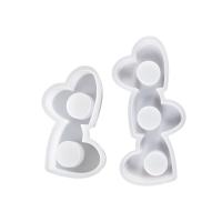 China DIY Glue Drop Love Multi Hole Candle Stand Decoration Valentine's Day Candlelight Dinner Gypsum Candle Cup Silicone Mold for sale
