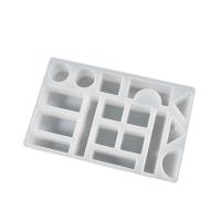 China Crystal Drip Glue DIY Building Blocks Grinding Tools Geometric Building Blocks Rectangular Stacking Music Mirror Silicone Mold for sale